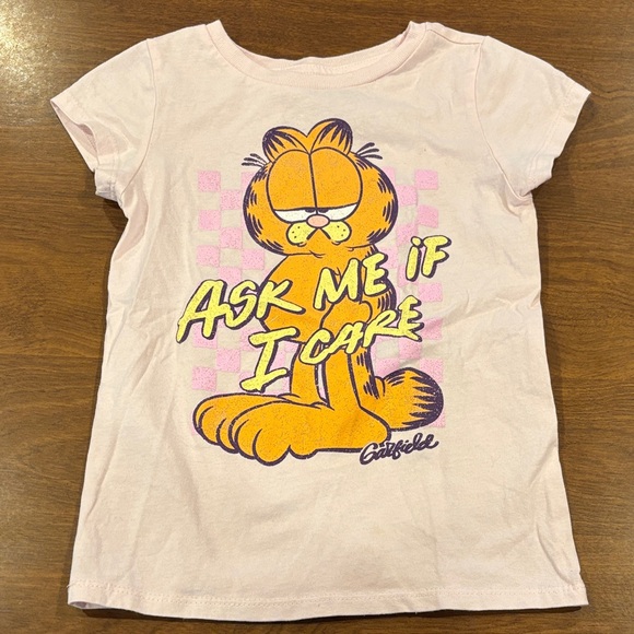 Nickelodeon | Shirts & Tops | Nickelodeon Light Pink Garfield Tshirt ...